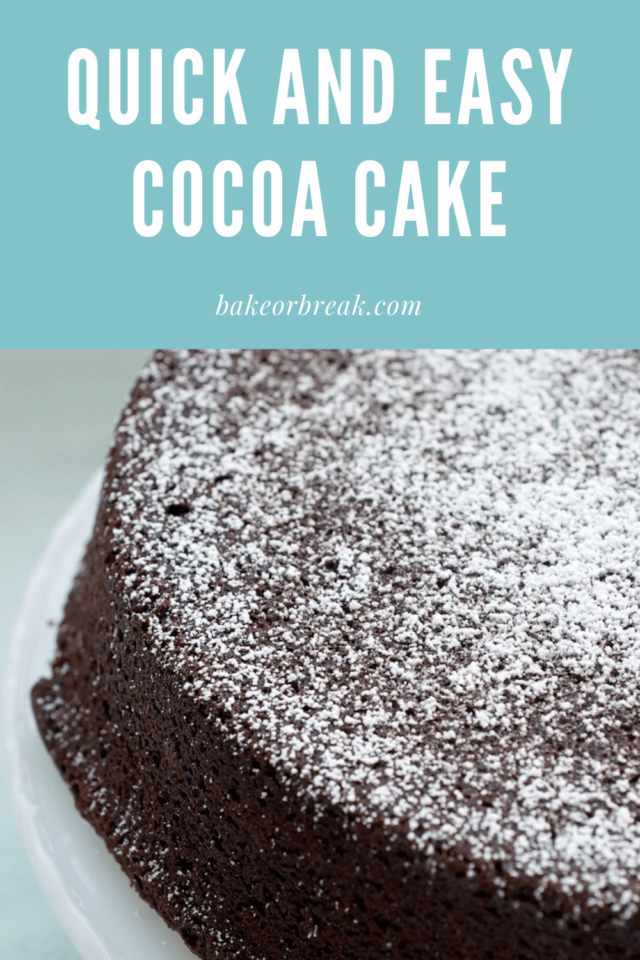 Cocoa Cake | Bake or Break