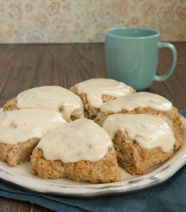 Soft Spiced Oat Scones with Brown Butter Glaze | Bake or Break