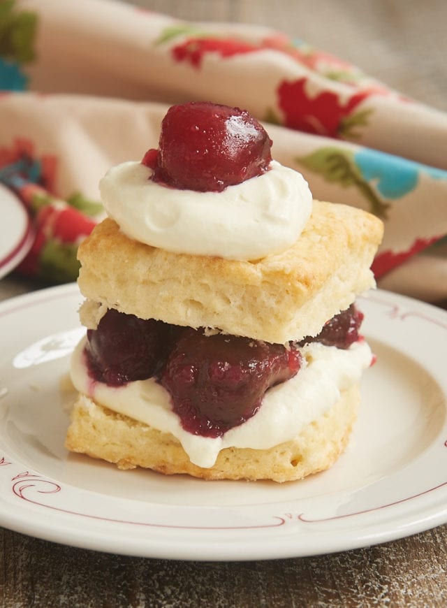 Cherry Shortcakes with Cream Cheese Biscuits - Bake or Break