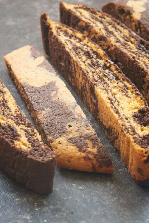 Chocolate Vanilla Marbled Biscotti - Bake or Break
