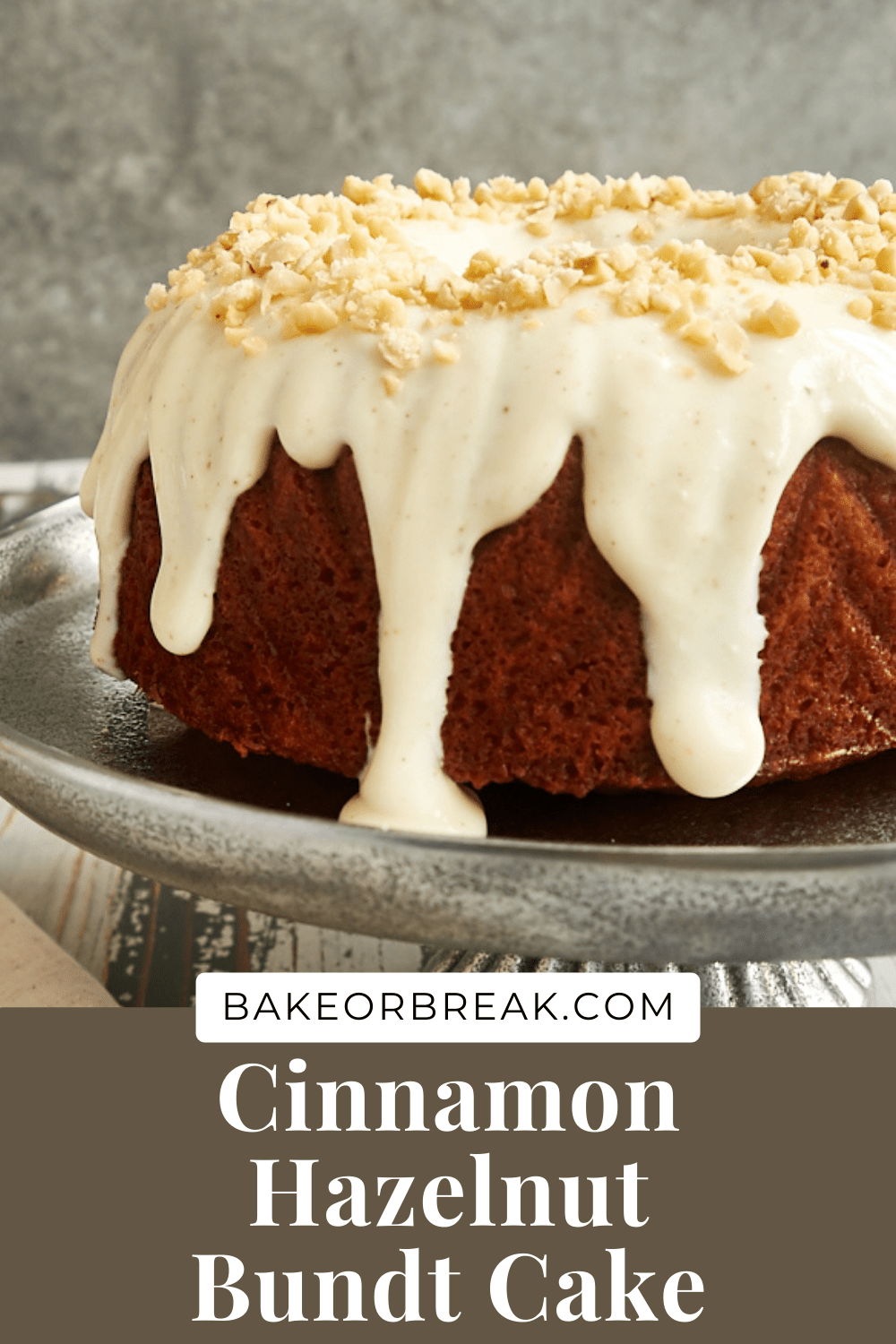 Cinnamon Hazelnut Bundt Cake with Brown Butter Glaze - Bake or Break