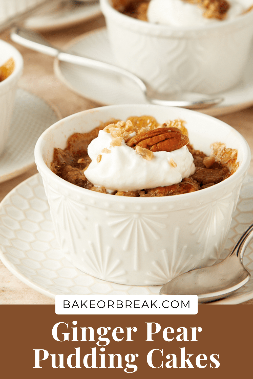 Ginger Pear Pudding Cakes | A Small Batch Fall Dessert