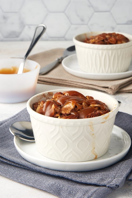 Easy Cinnamon Almond Bread Pudding for Two | Bake or Break