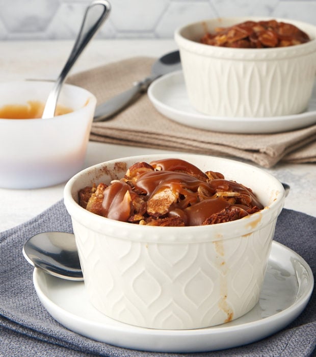 Easy Cinnamon Almond Bread Pudding for Two | Bake or Break