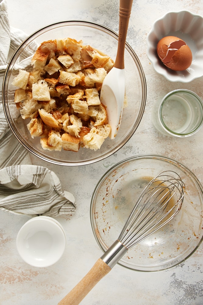Easy Cinnamon Almond Bread Pudding for Two | Bake or Break