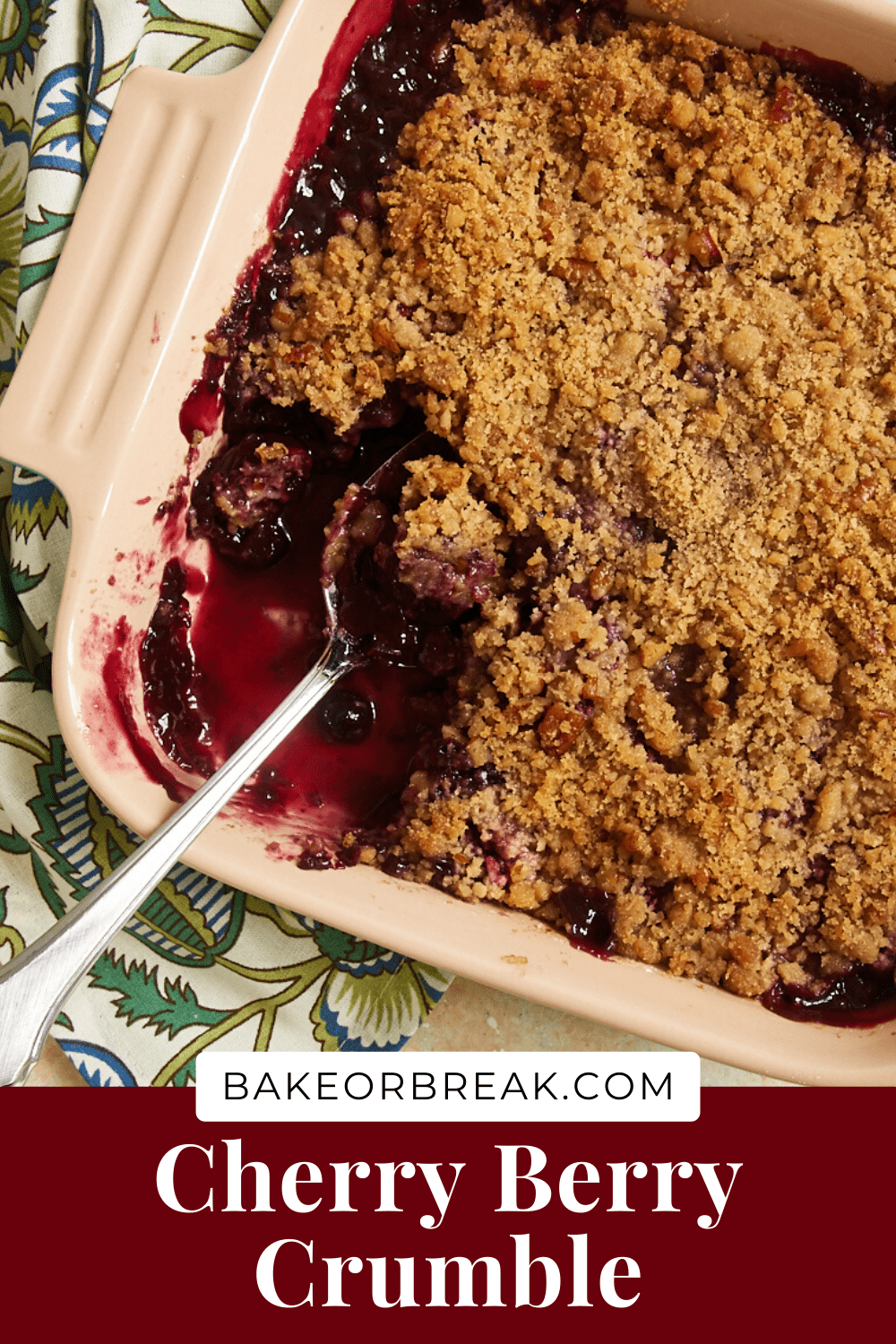 Easy Cherry Berry Crumble | Bake or Break