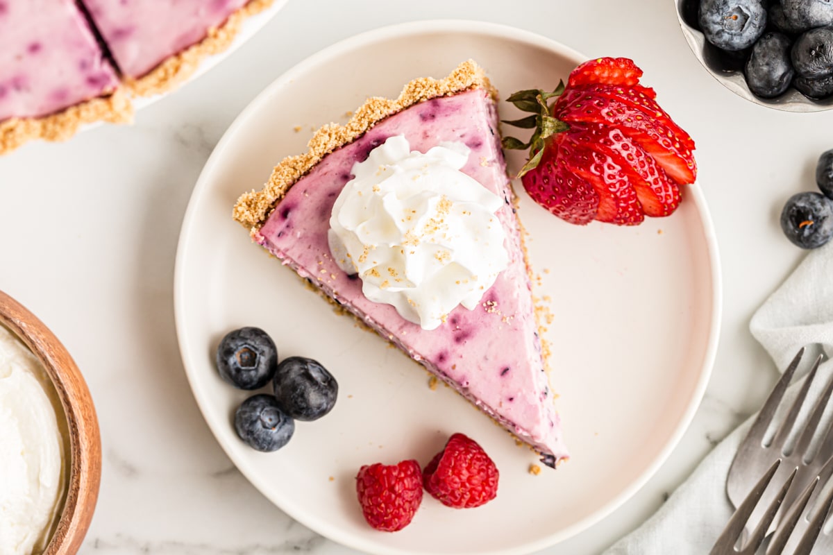 Creamy Triple Berry No-Bake Cheesecake | Bake or Break