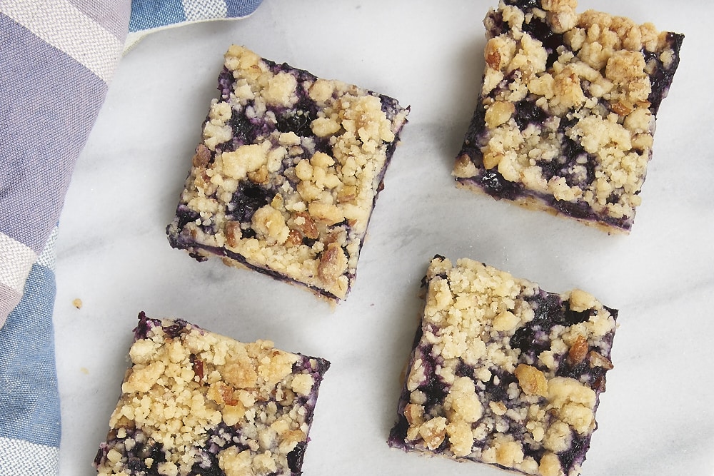 Easy Blueberry Pecan Shortbread Bars | Bake or Break