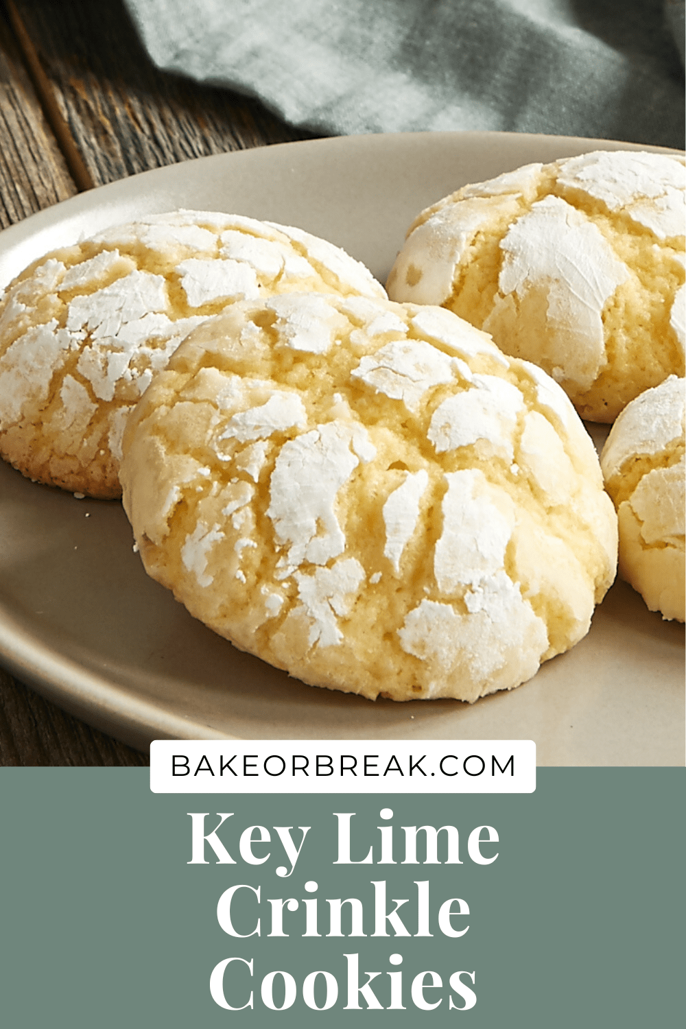 Easy Key Lime Crinkle Cookies | Bake or Break