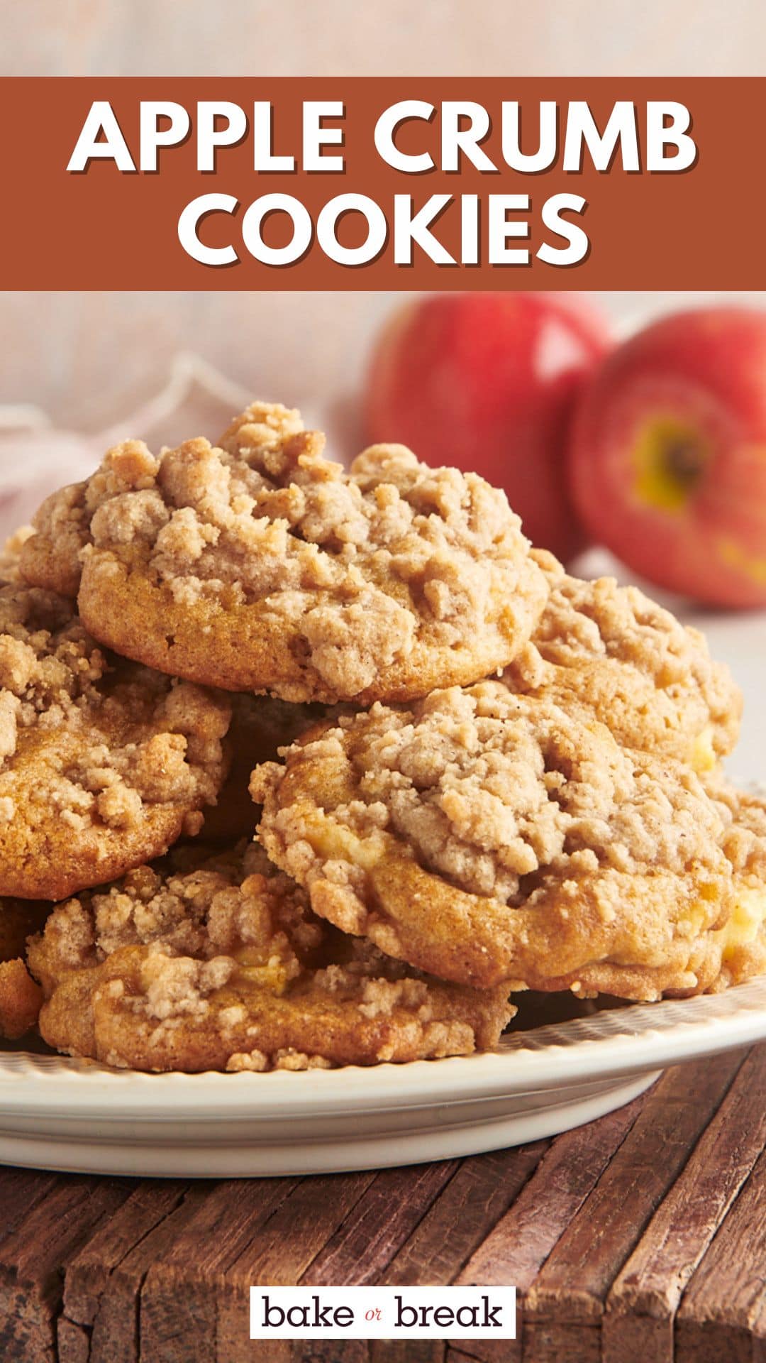 Soft Apple Crumb Cookies (with fresh apples!) | Bake or Break