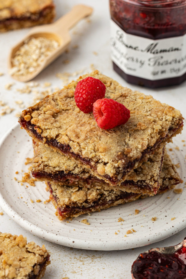 Sweet Raspberry Oatmeal Bars | Bake or Break