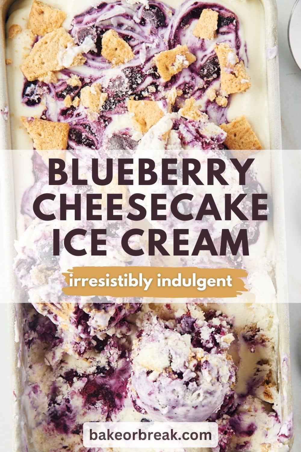 Homemade Blueberry Cheesecake Ice Cream - Bake or Break