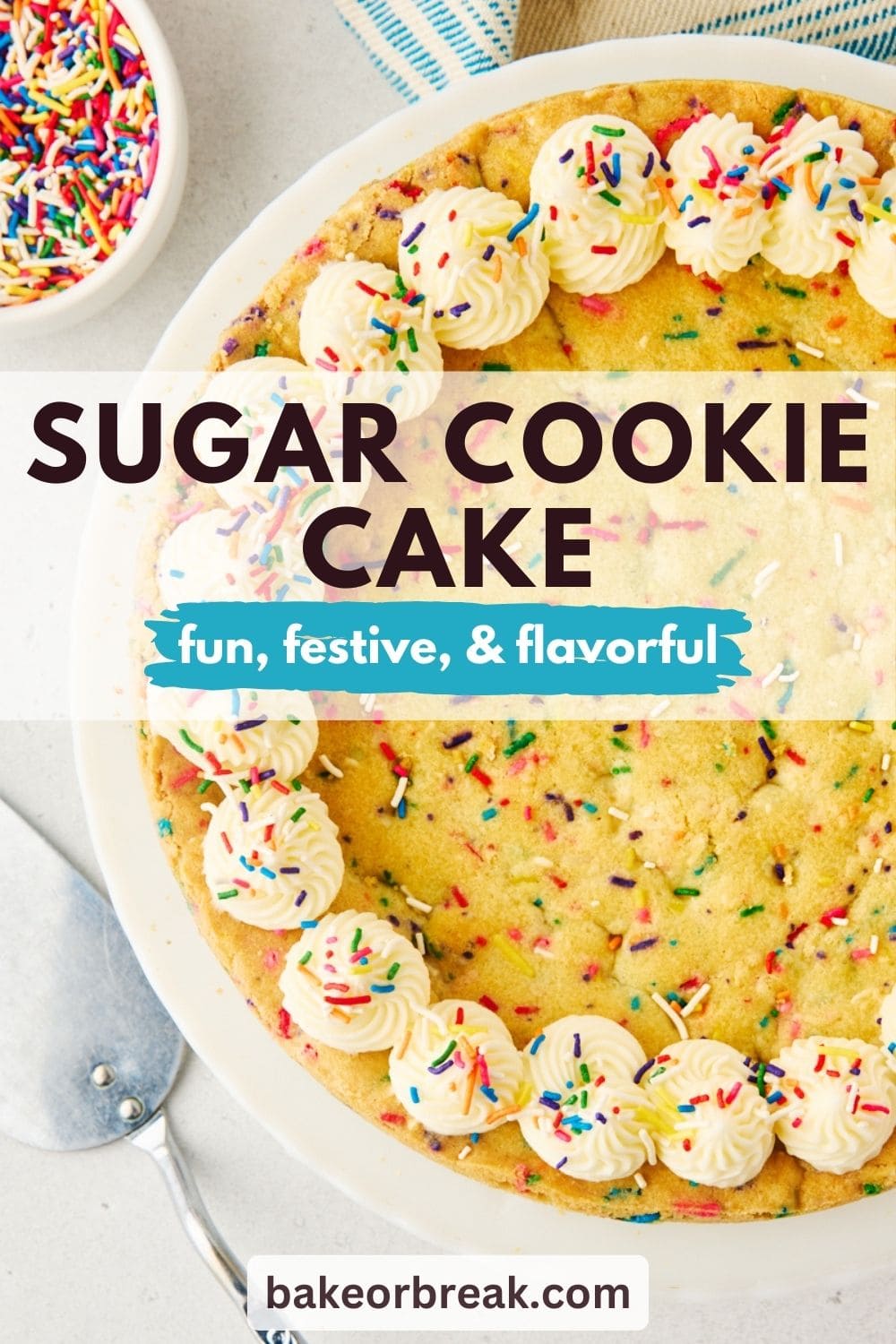 Delicious and Festive Sugar Cookie Cake Recipe - Bake or Break