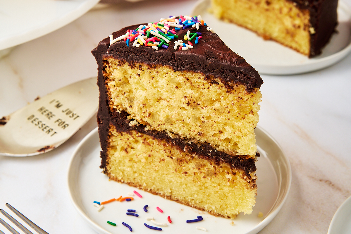 Classic Yellow Cake with Chocolate Frosting - Bake or Break