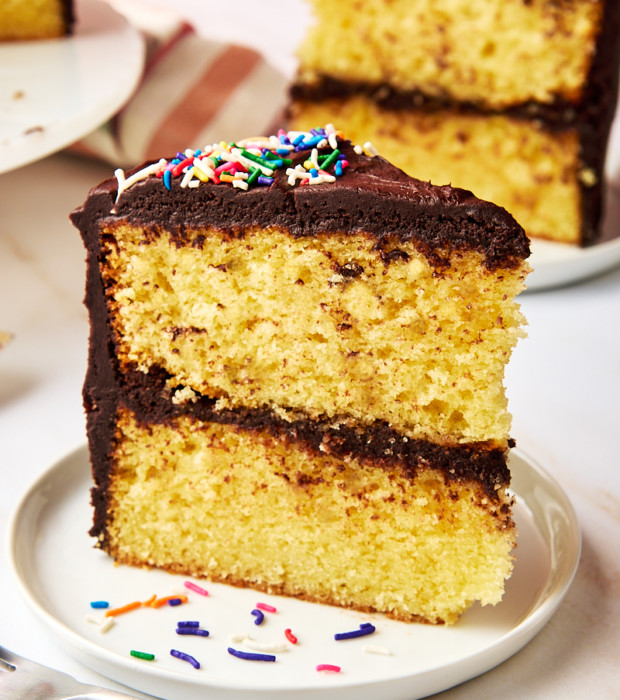 Classic Yellow Cake with Chocolate Frosting - Bake or Break