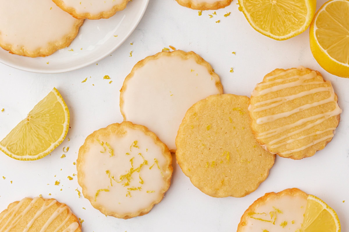 Easy Lemon Shortbread Cookies (With a Simple Lemon Glaze)