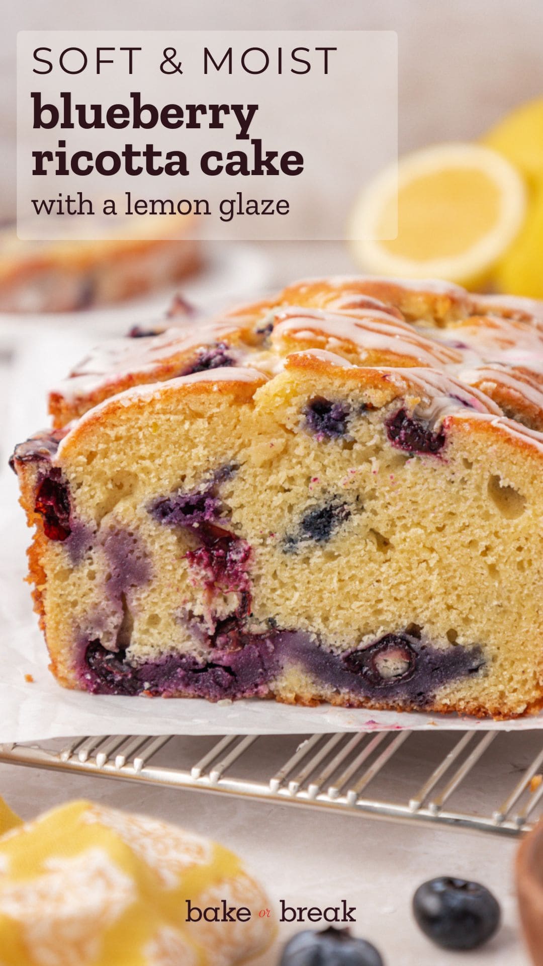 Easy Blueberry Ricotta Cake